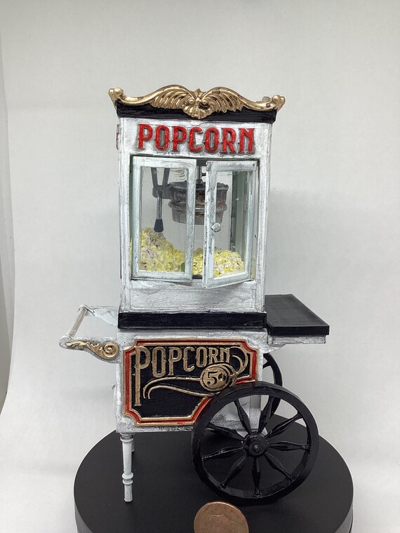 Vintage-style Popcorn Cart White 1:12 Scale for Your - Etsy
