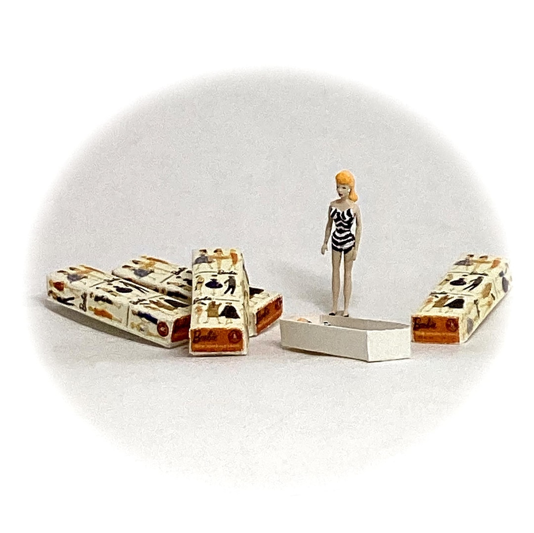 Tiny 1" Tall Classic Vintage Barbie (1:12 Scale - With or Without Box ...