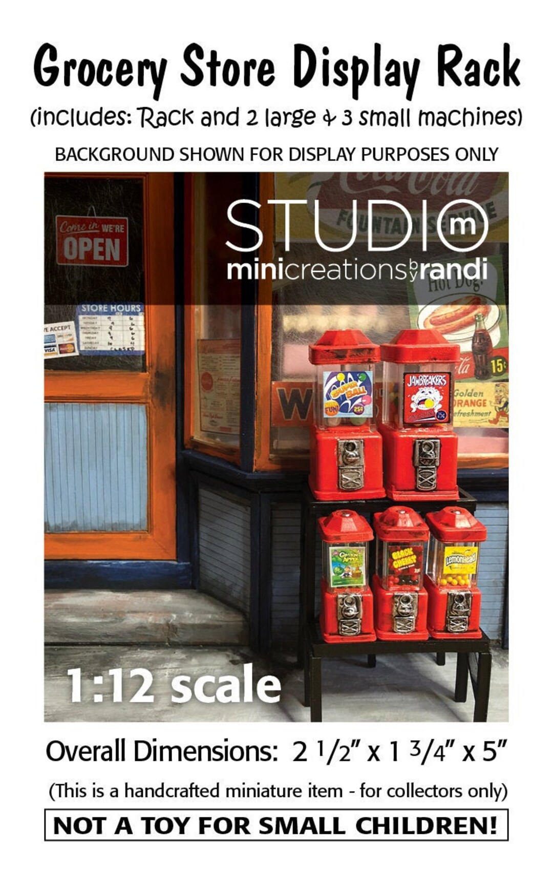Storefront Machines & Display Rack (1:12 Scale Miniature) - Etsy