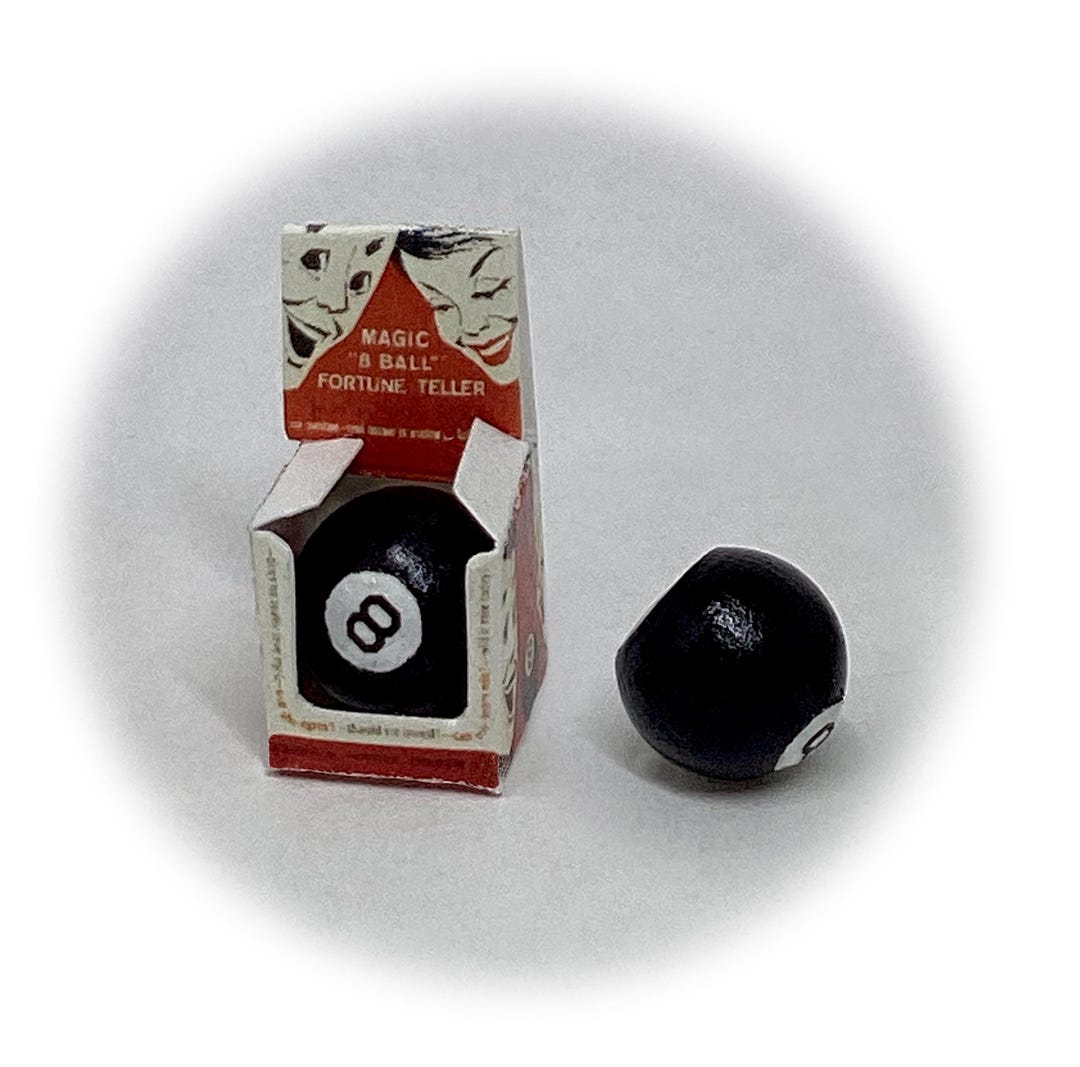 Tiny "magic 8 Ball" in Vintage Package (1:12 Scale for Your Dollhouse ...