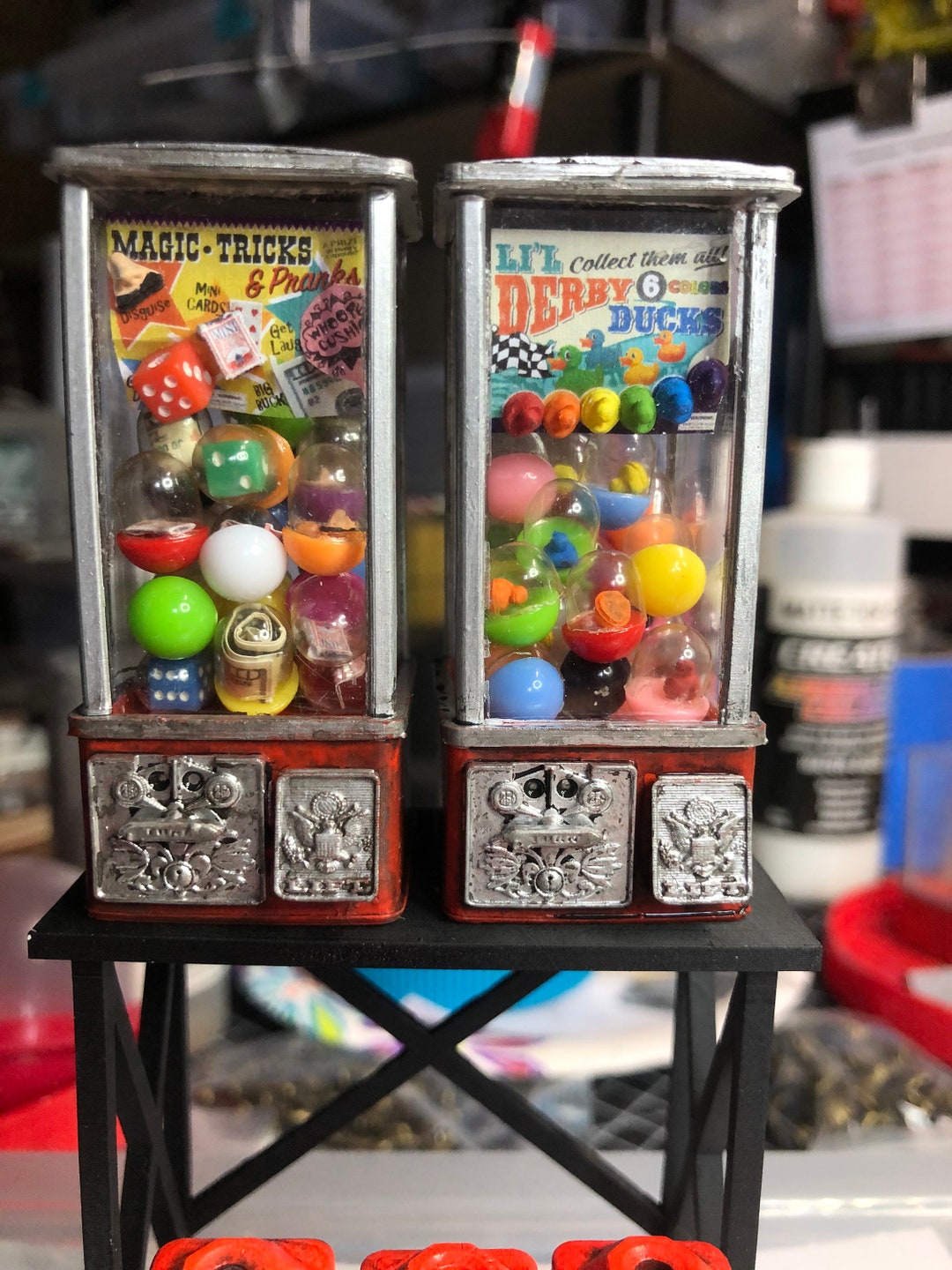 MADE-TO-ORDER Large Supermarket-style Prize Capsule Machine 1:12 Scale ...