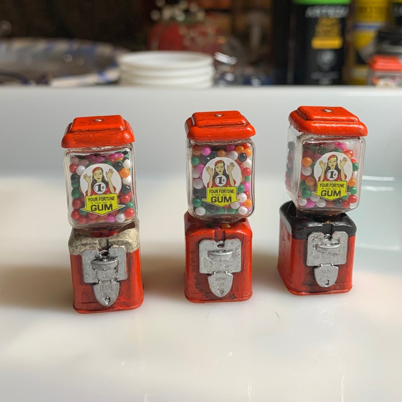 Miniature Bubble Gum Machine - Etsy