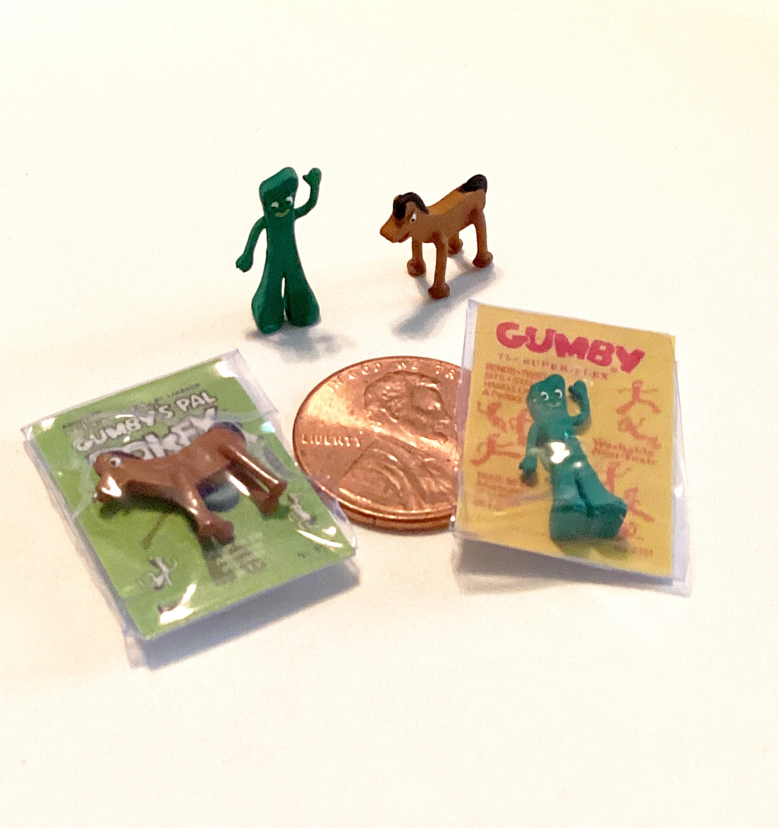 Tiny Gumby & Pokey Toys in Vintage Packaging (or Loose) in 1:12 Scale ...