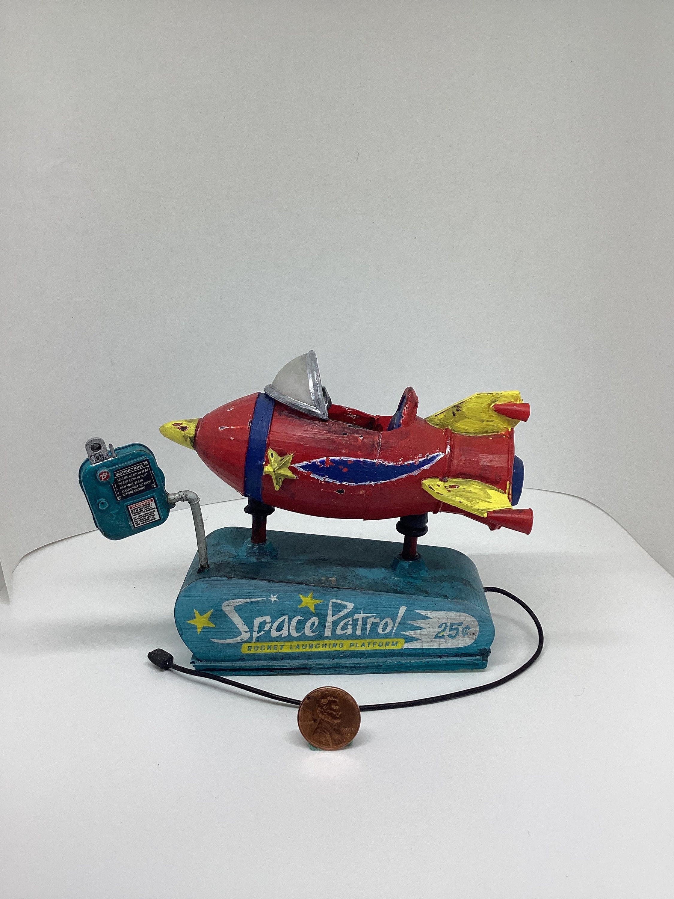 MADE TO ORDER - Space Patrol Rocket Kiddie Ride (1:12 Scale Miniature ...