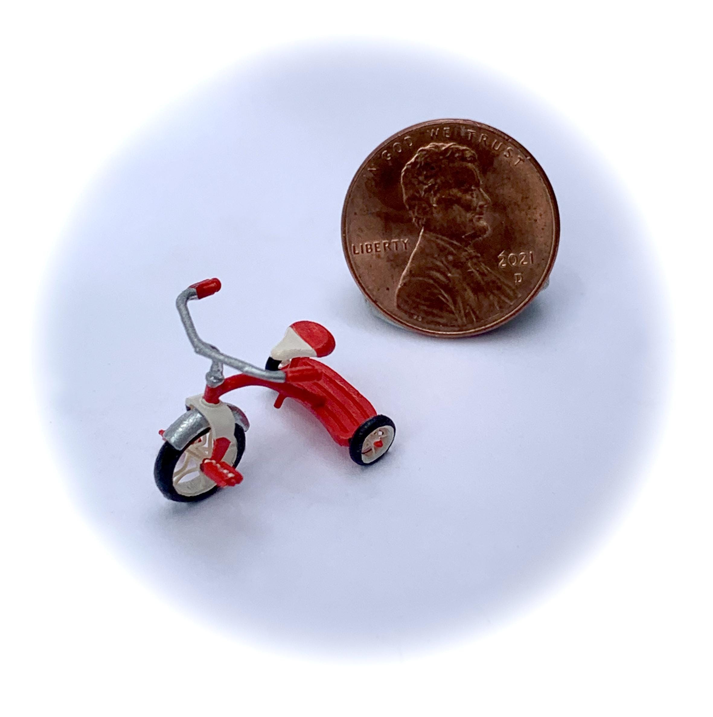 TINY Classic Red Tricycle (1:48 Scale - for Your Itty Bitty Toddlers ...