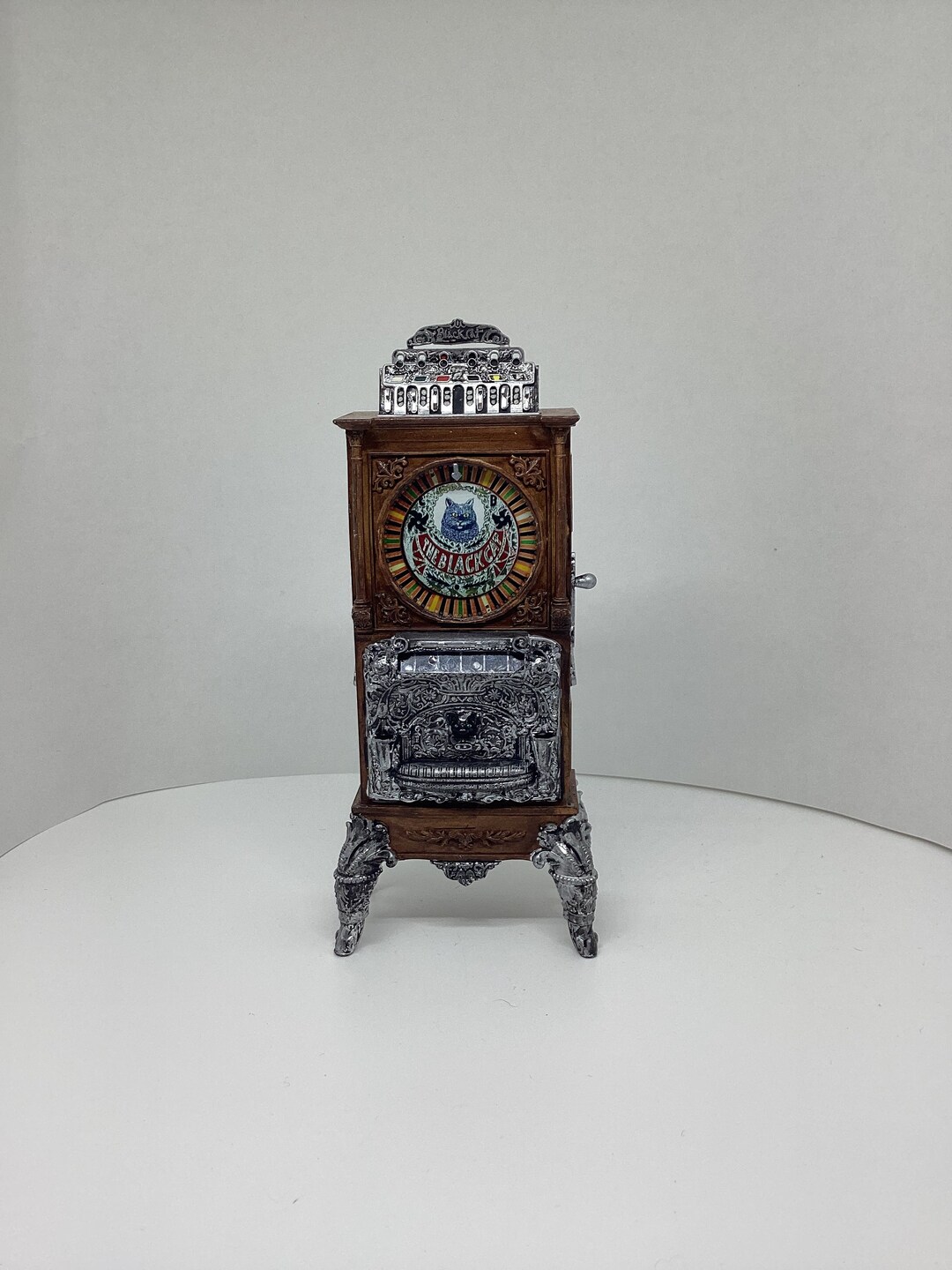 1:12 Scale Vintage "black Cat" Miniature Slot Machine - Etsy