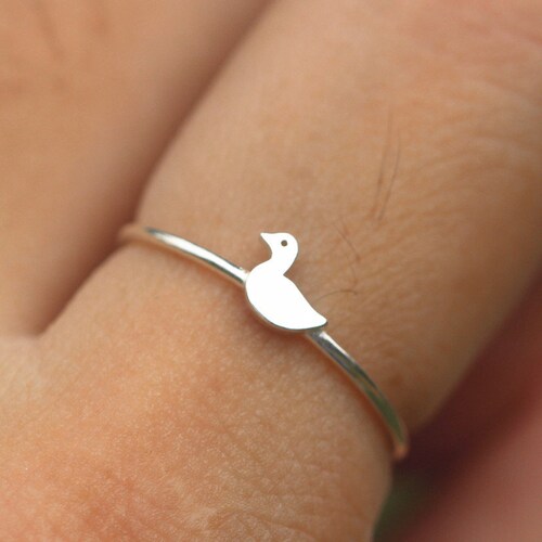 925 Silver Little Duck Ring - Etsy