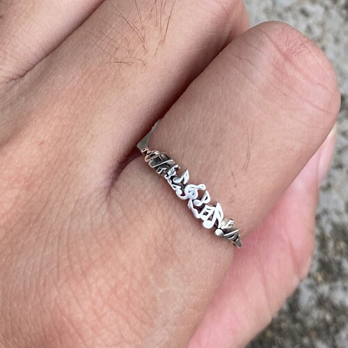 Music Note G Clef Ring 925 Sterling Silver Round Simulated - Etsy