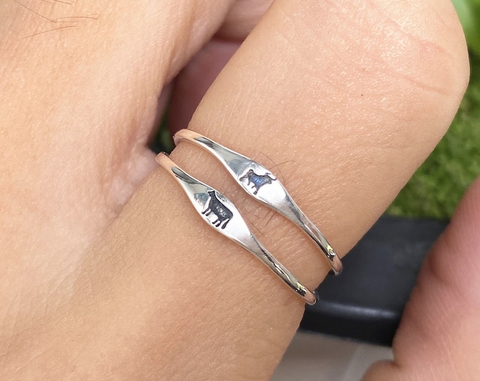 Cow Print Ring - Etsy