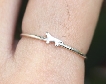 925 Sterling Silver Dog Ring - Etsy