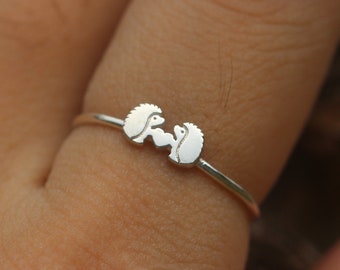 925 Sterling Silver Hedgehog Ring - Etsy