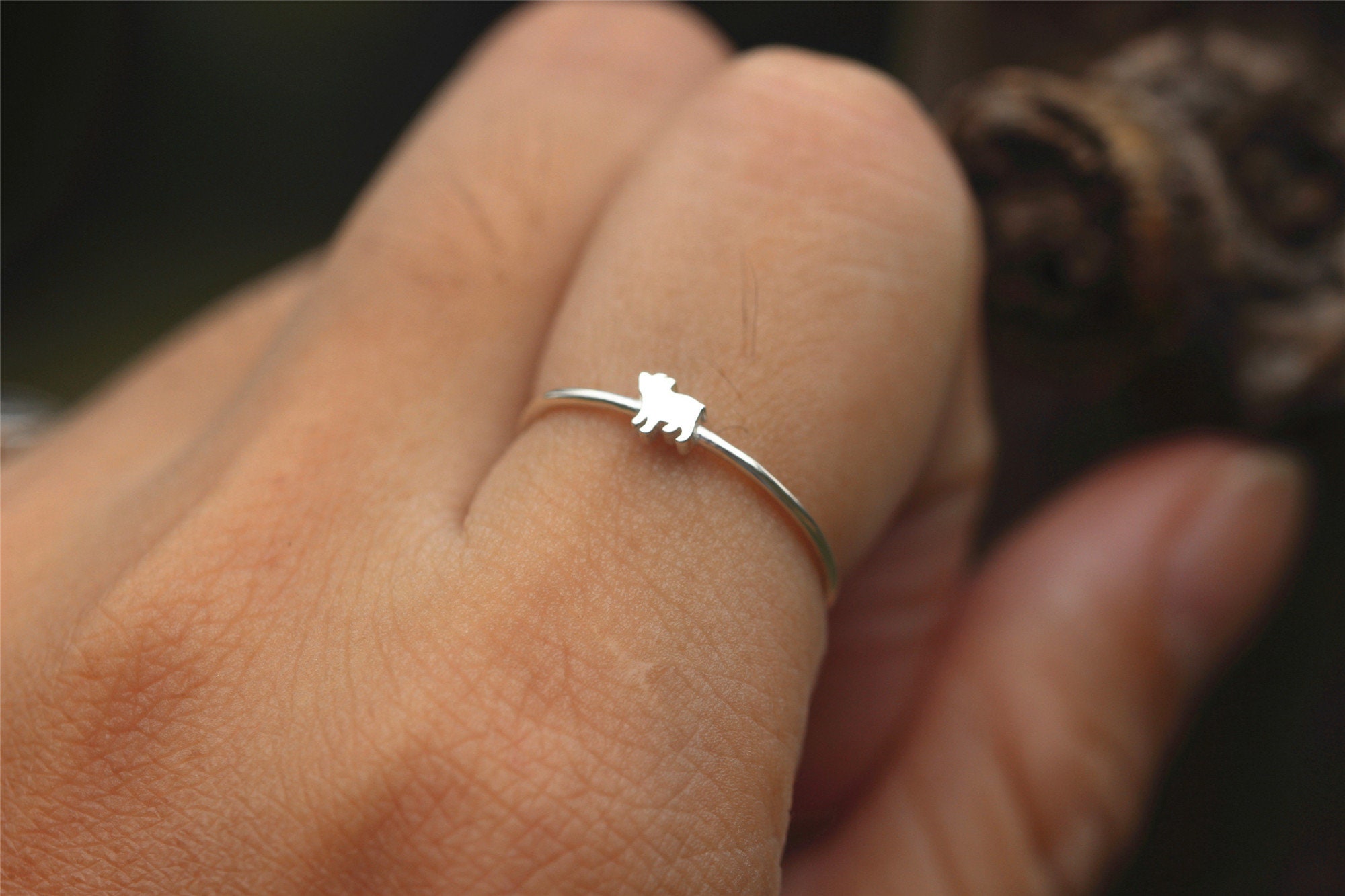 925 Silver Baby Pig Ringpiggy Ring - Etsy UK