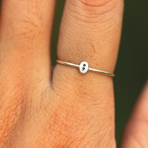 925 Silver Semicolon Ring - Etsy