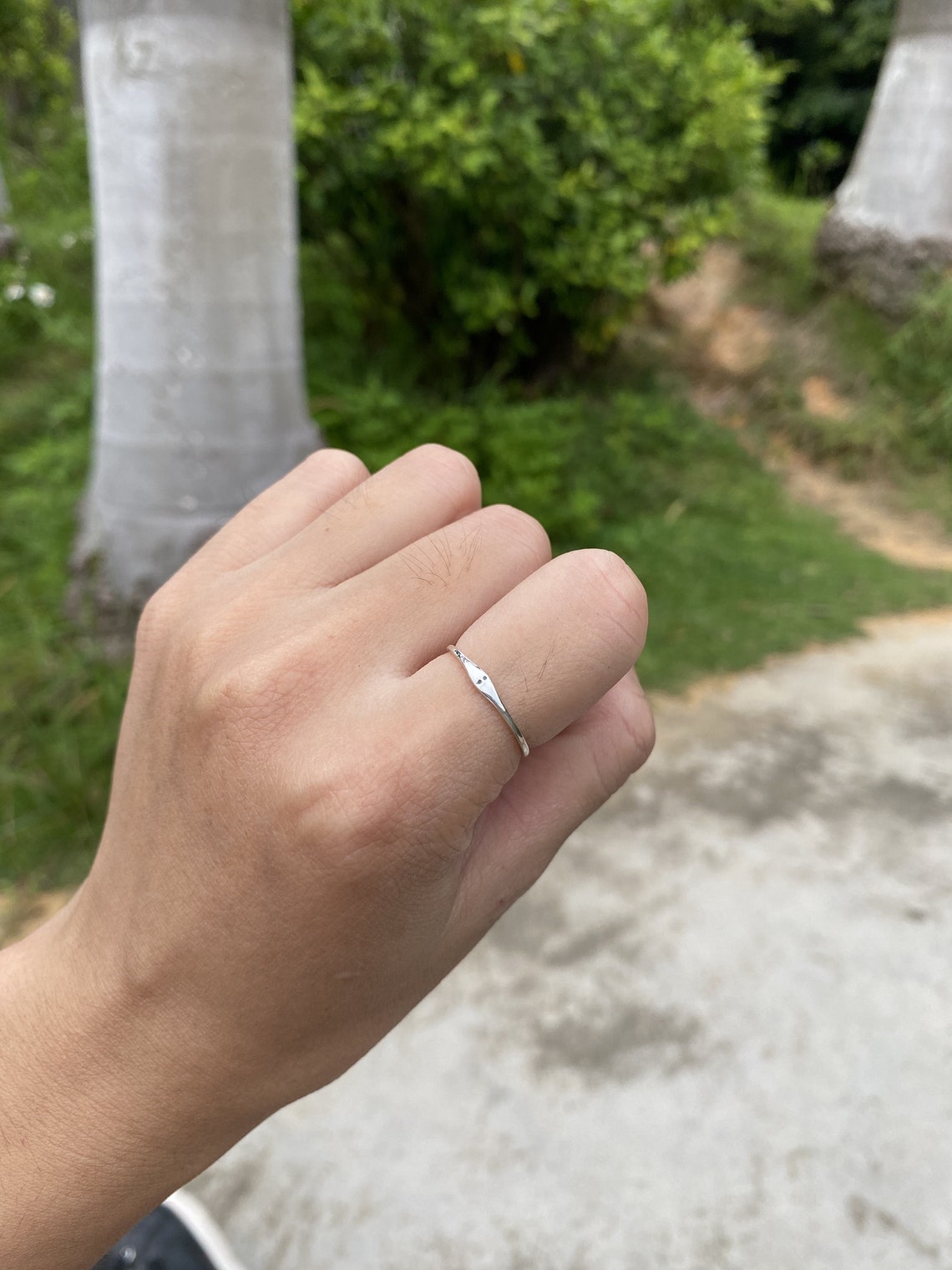925 Silver Semicolon Ringtiny Dot Ringhealth Awareness | Etsy