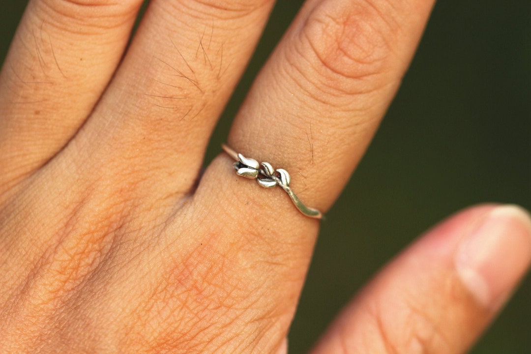 925 Silver Rose Ring - Etsy