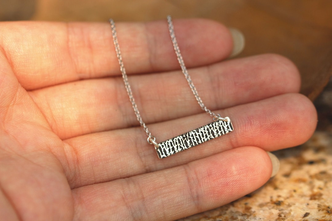 925 Silver Aspen Tree Necklace,silver Bar Necklace - Etsy