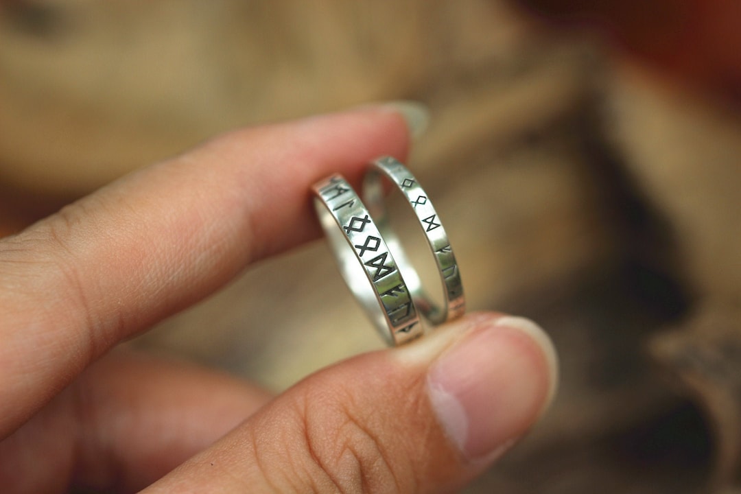 925 Silver Rune Ring,silver Band Ring,custom Band Jewelry - Etsy