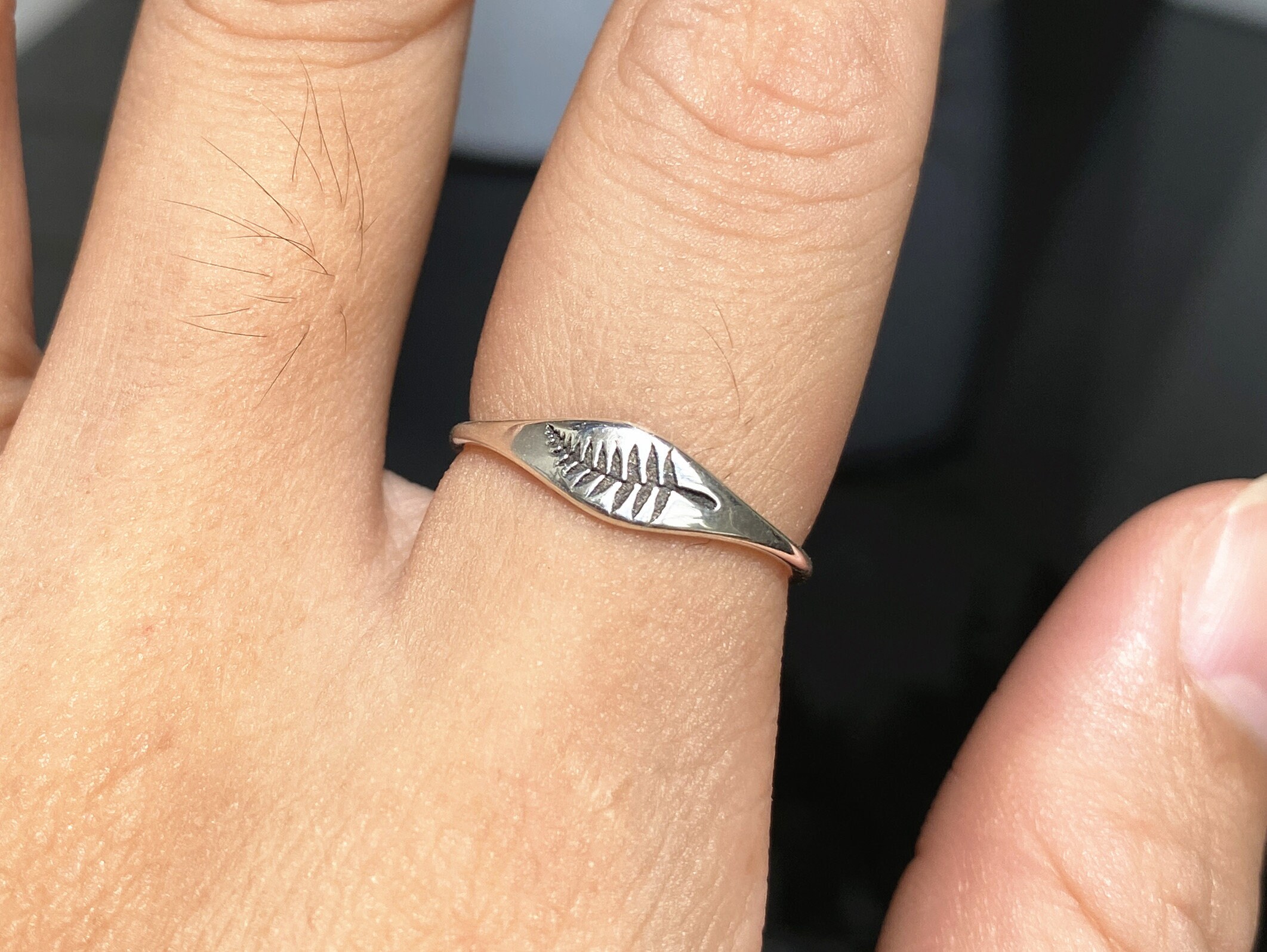 925 Silver Fern Leaf Ringplants Leave Ringwoodland - Etsy Canada