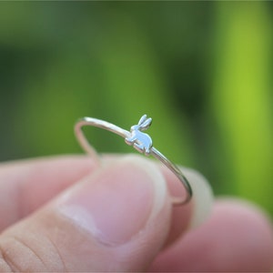 Silver Rabbit Ring,bunny Ring,custom Bunny Family Jewelry,animal Lover ...