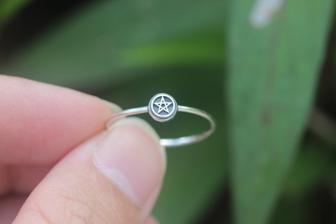 925 Silver Midi Star Ring - Etsy
