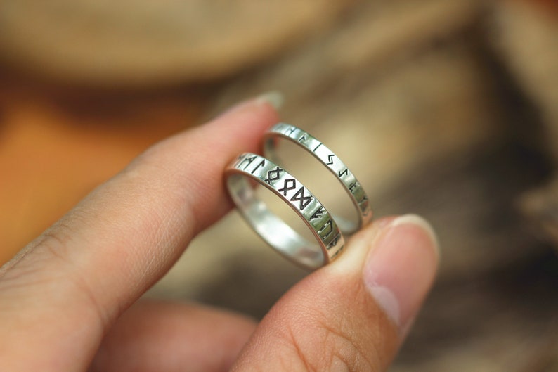 925 Silver Rune Ring,silver Band Ring,custom Band Jewelry - Etsy