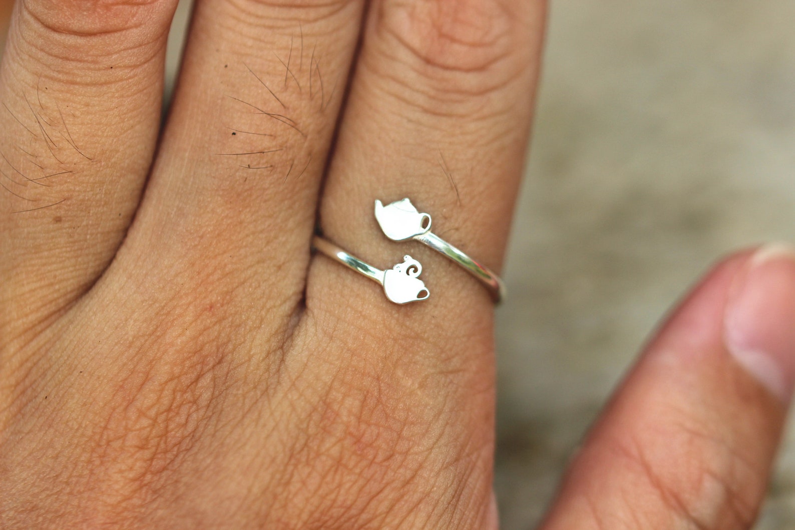 925 Silver Teacup Ringcup Ringcoffee Cup Ringteapot - Etsy