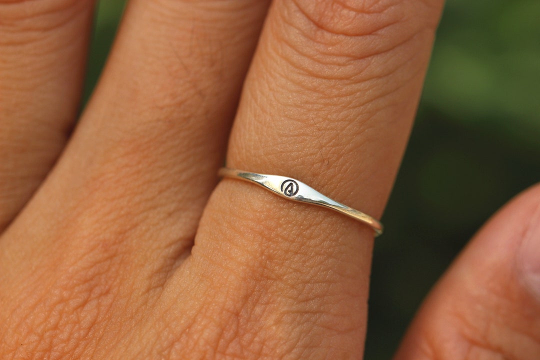 Silver Atheism Ring,anti Religion Symbol Ring Stacking Jewelry - Etsy