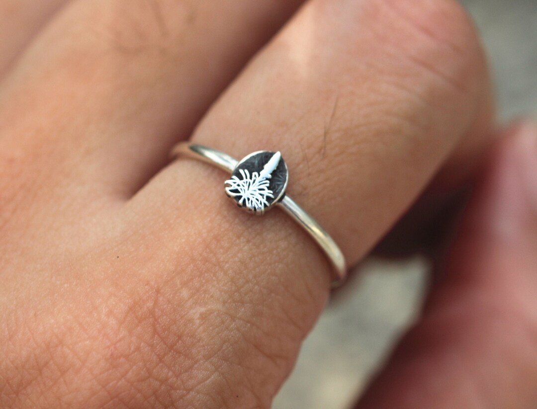 Silver Setaria Viridis Ring,plant Flower Ring,leaf Ring,flower Jewelry - Etsy