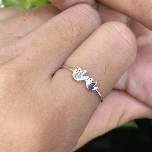 925 Silver Sloth Ring,custom Animal Jewelry,personalized Sloth Jewelry ...