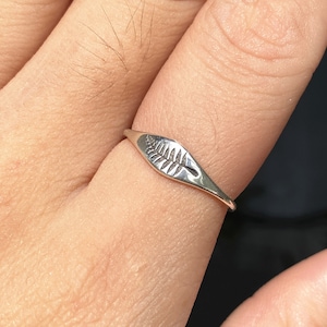925 Silver Fern Leaf Ring,plants Leave Ring,woodland Jewelry,nature ...