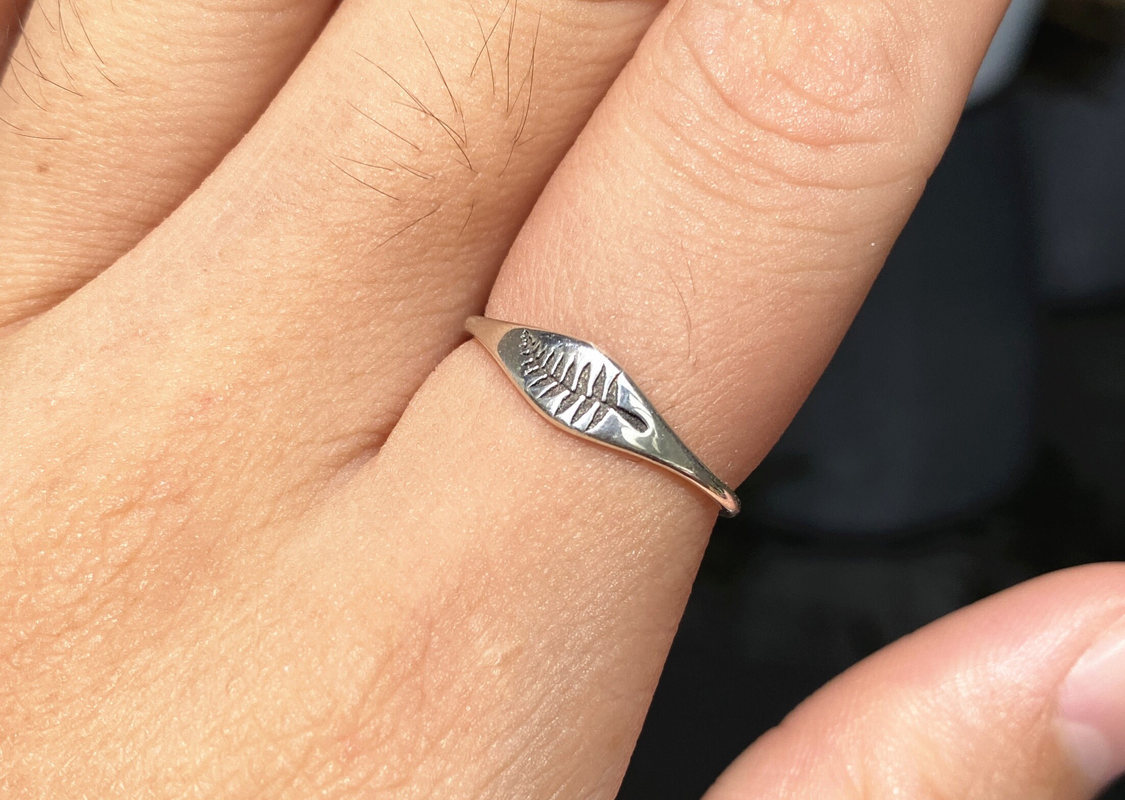 925 Silver Fern Leaf Ringplants Leave Ringwoodland - Etsy Canada