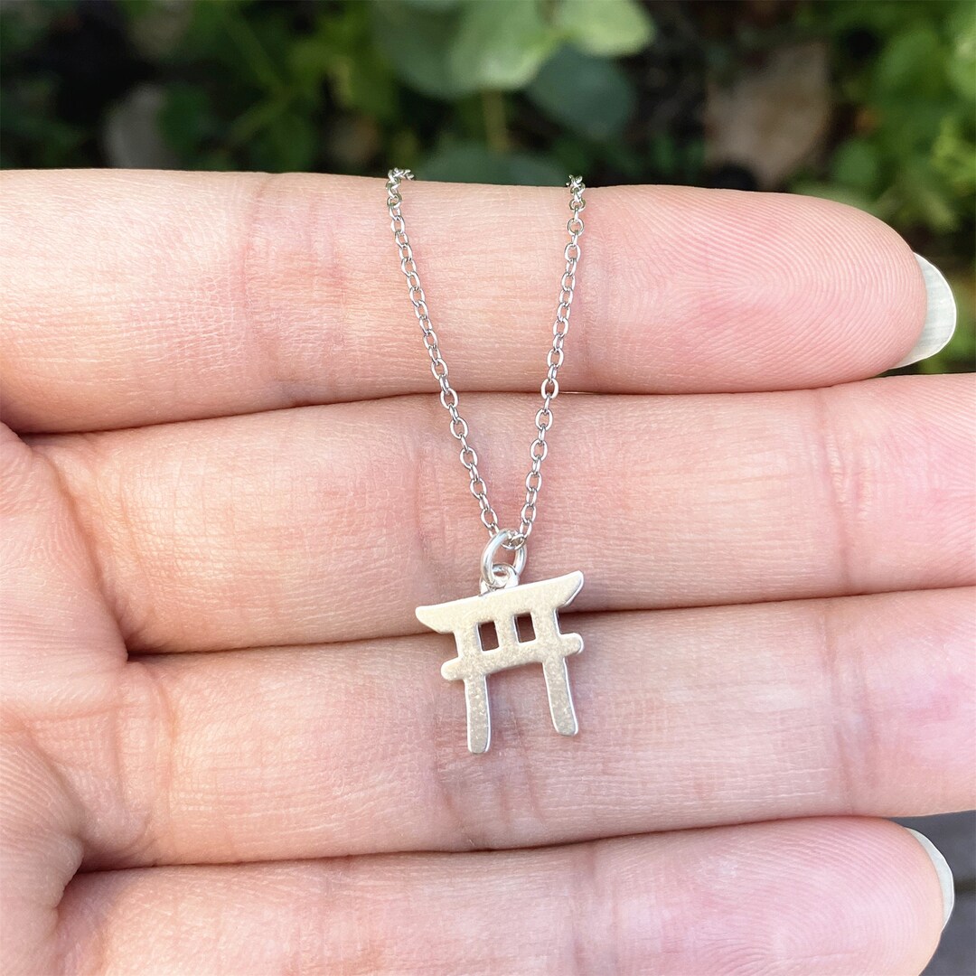 925 Silver Japanese Gate Necklace,shrine Symbol Necklace - Etsy UK