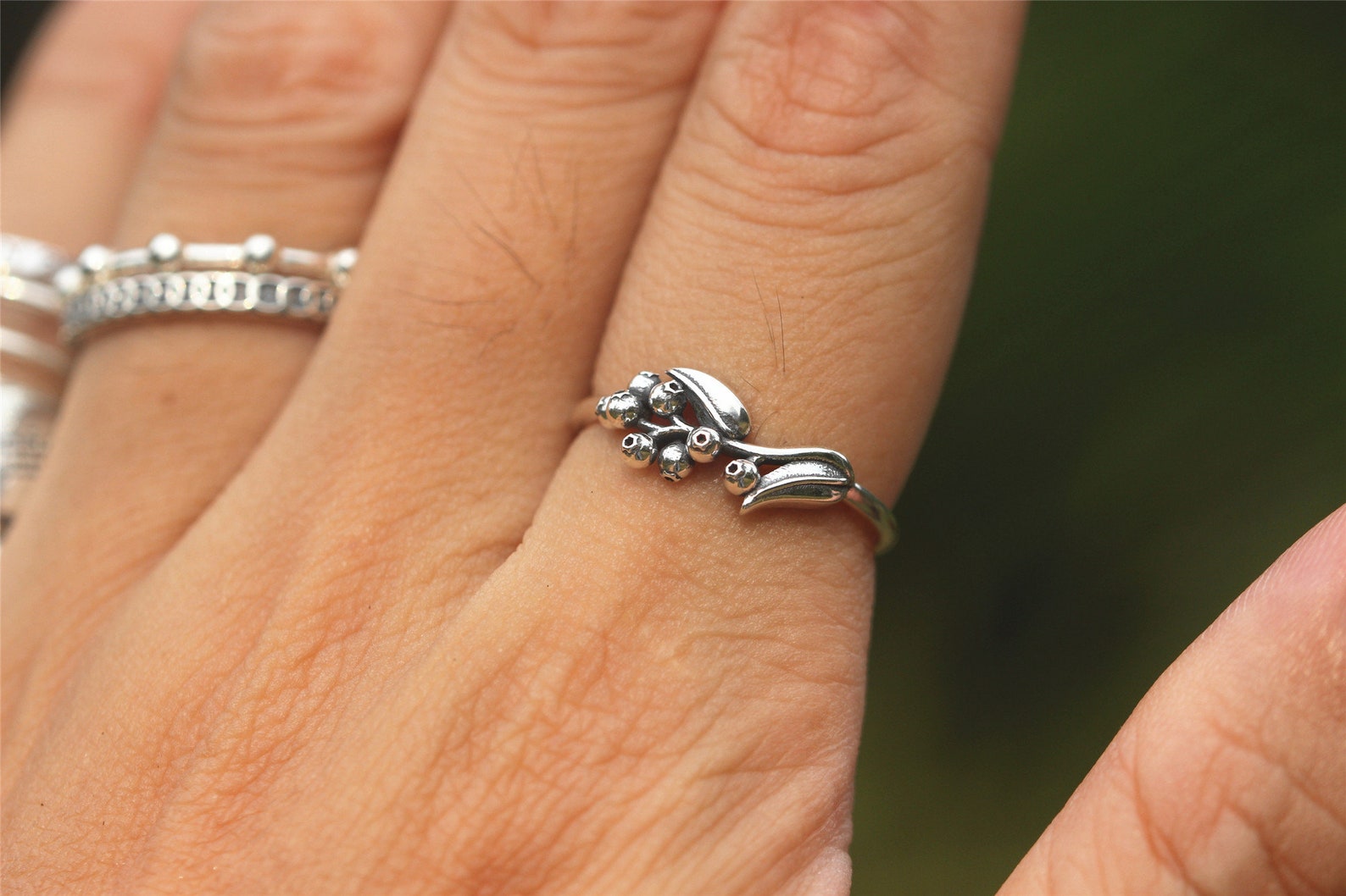 925 Silver Blueberry Ring | Etsy