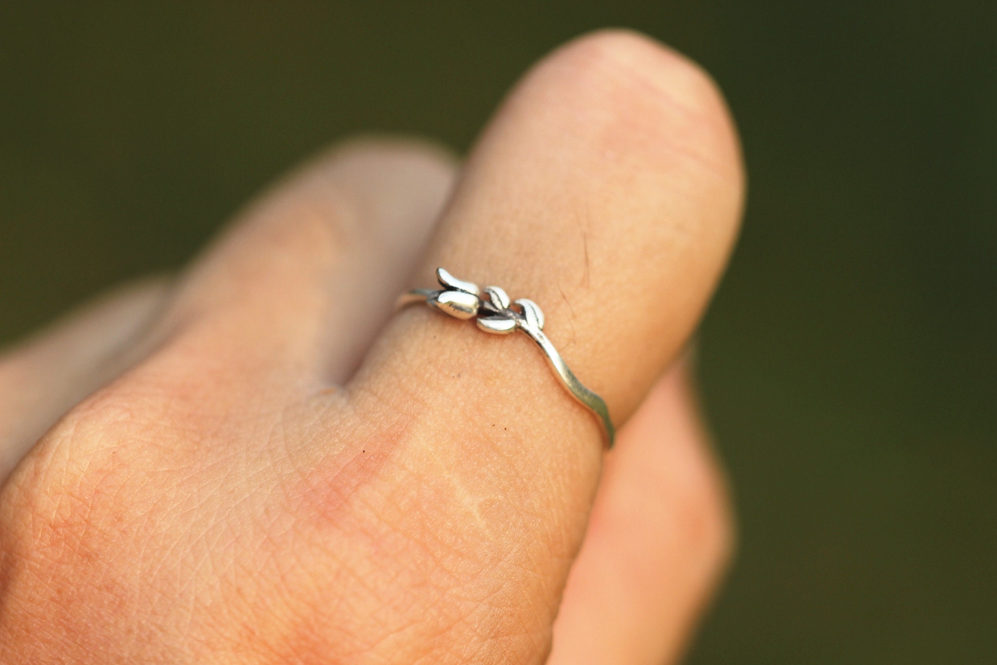 925 Silver Rose Ring - Etsy