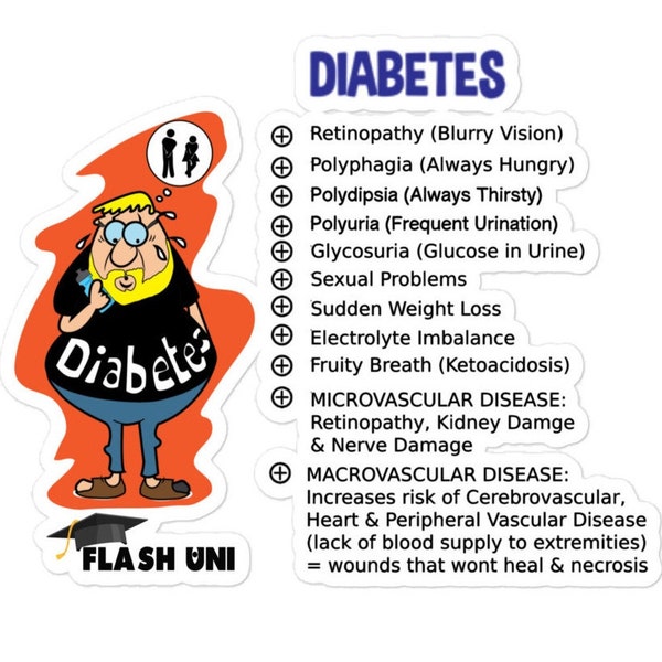 Diabetes Nursing Stickers - Etsy