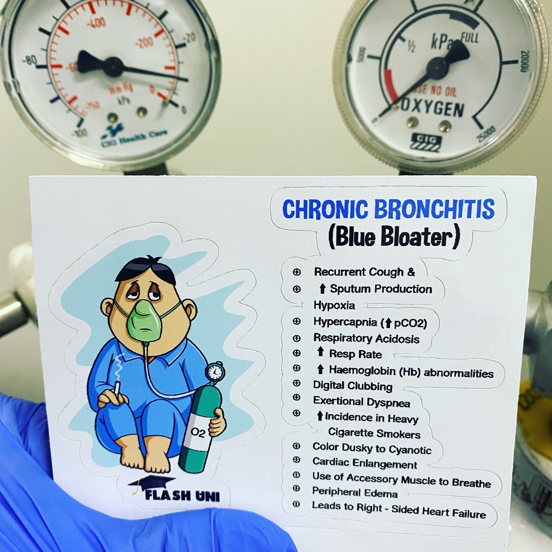 Bronchitis Sticker Chronic Obstructive Pulmonary Disease COPD Nursing ...