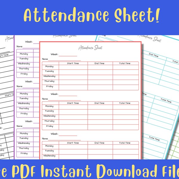 Daycare Attendance Tracker - Etsy