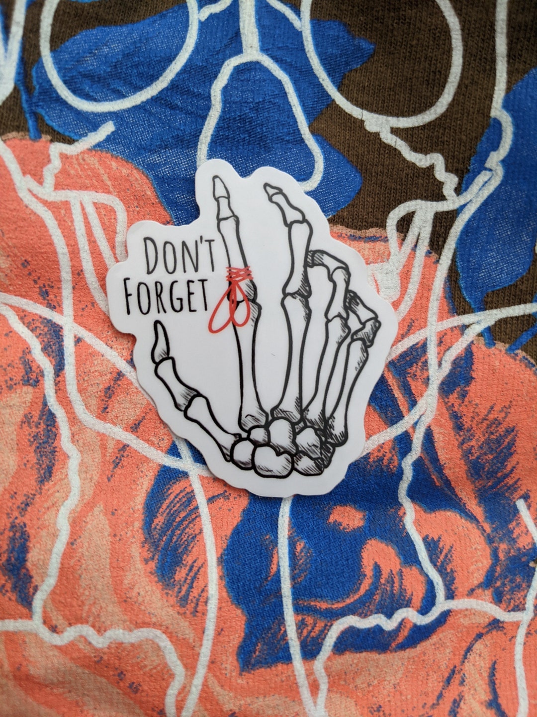 Don't Forget - Skeleton Hand Reminder Sticker - Etsy