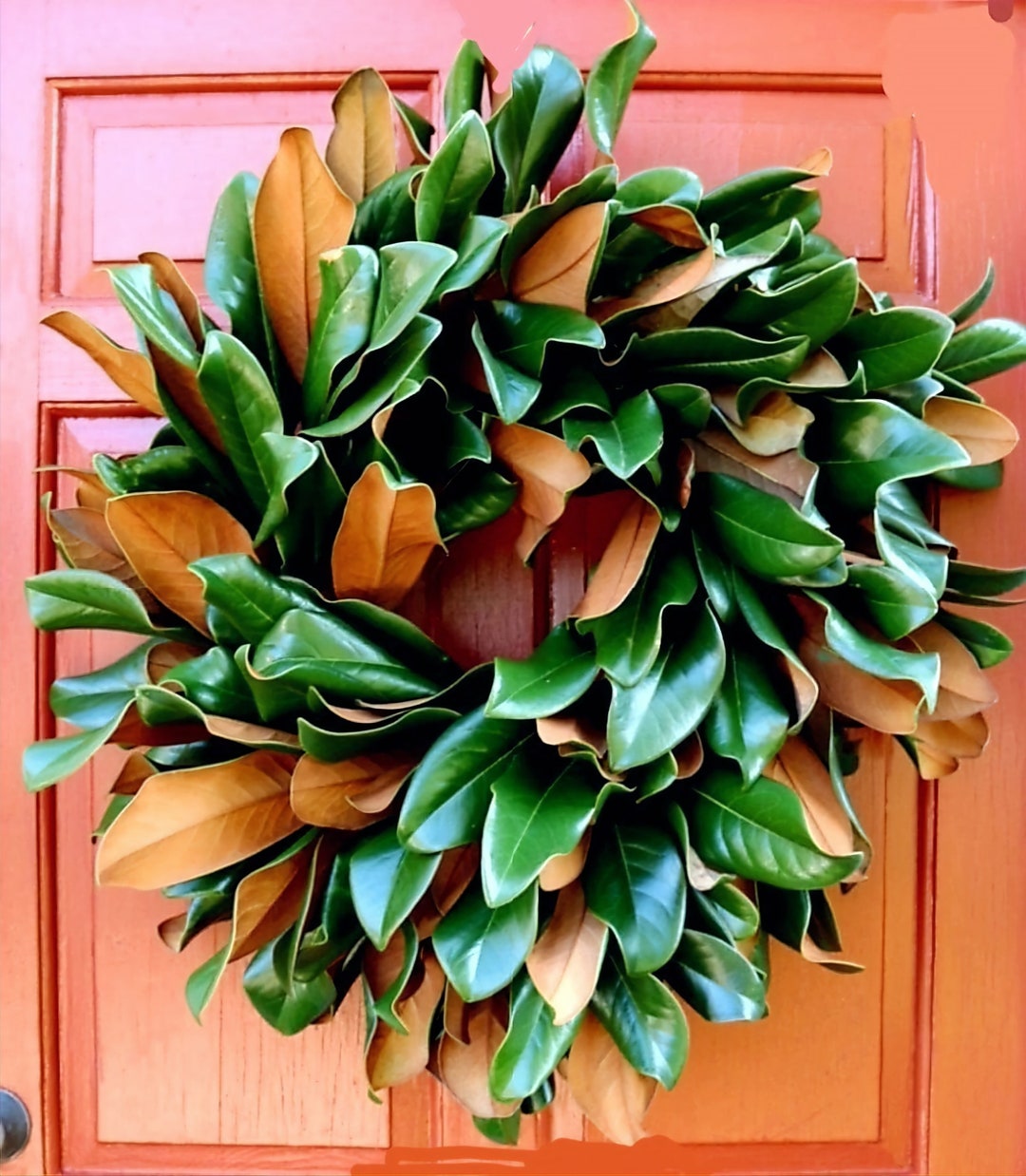 Fresh Southern Magnolia Wreath – Handmade Rustic Farmhouse Decor (18 ...