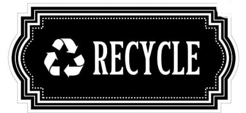 Trash / Recycling Can Labels Set of Two Stickers Trash - Etsy