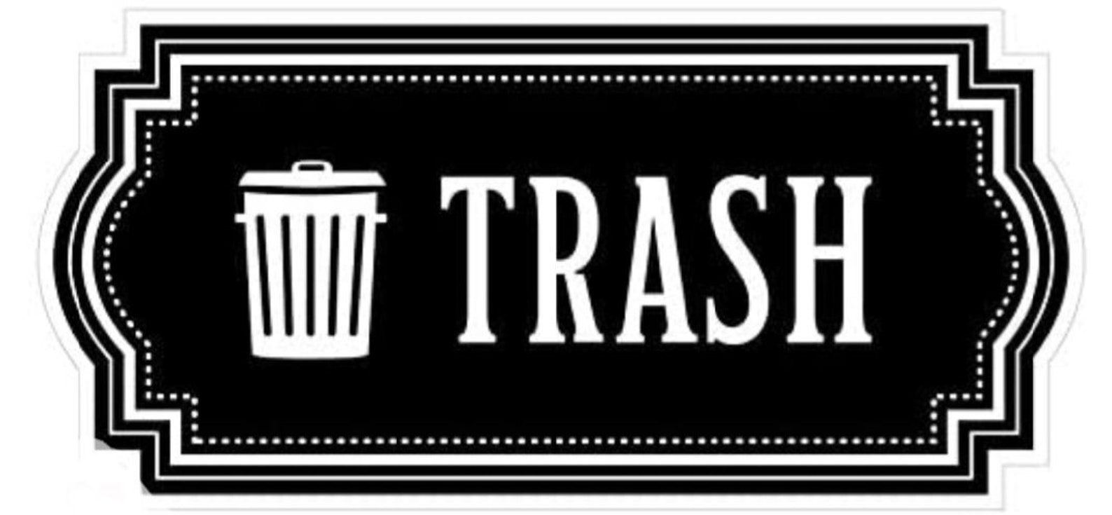 Trash / Recycling Can Labels Set of Two Stickers Trash - Etsy