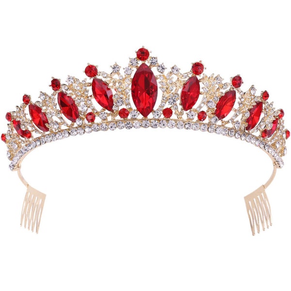 Red Tiara - Etsy