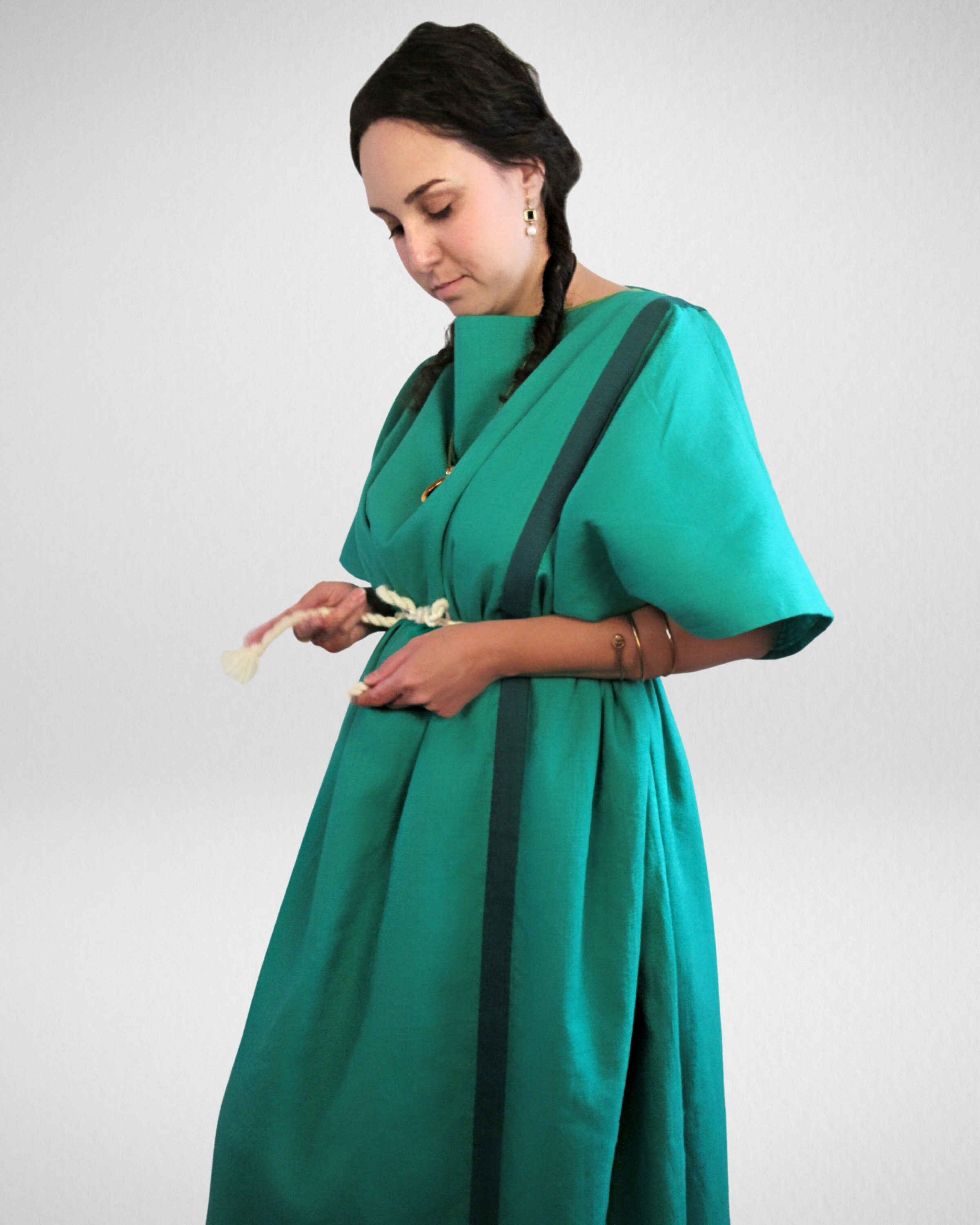 Ancient Roman Female Linen Tunic With Clavi - Etsy