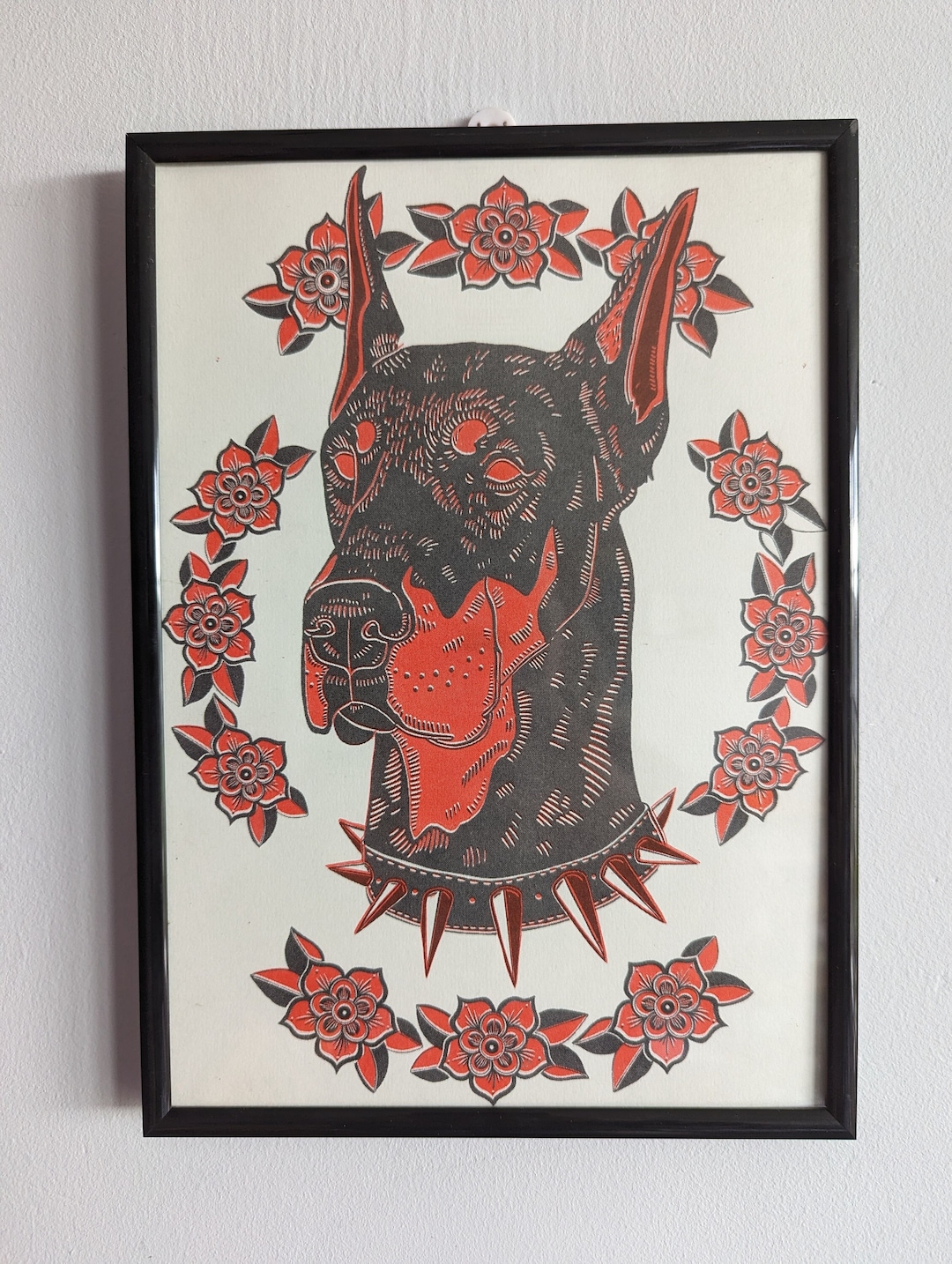 Doberman Dog Hand Made Risograph Print - Etsy