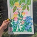 Spring Time Meadow Handmade Risograph Print - Etsy