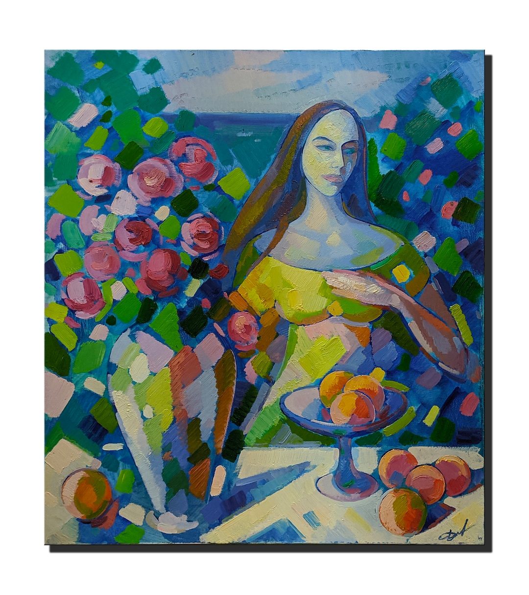 MODERN PAINTING, Original Oil Painting on Canvas by Ukraine Artist P ...