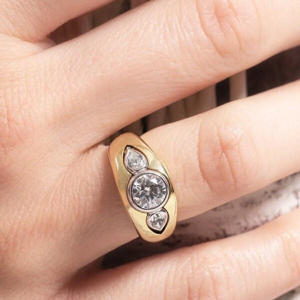 Three Stone Engagement Ring Enhancer - Etsy