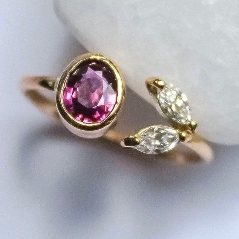 Rhodolite Ring - Etsy