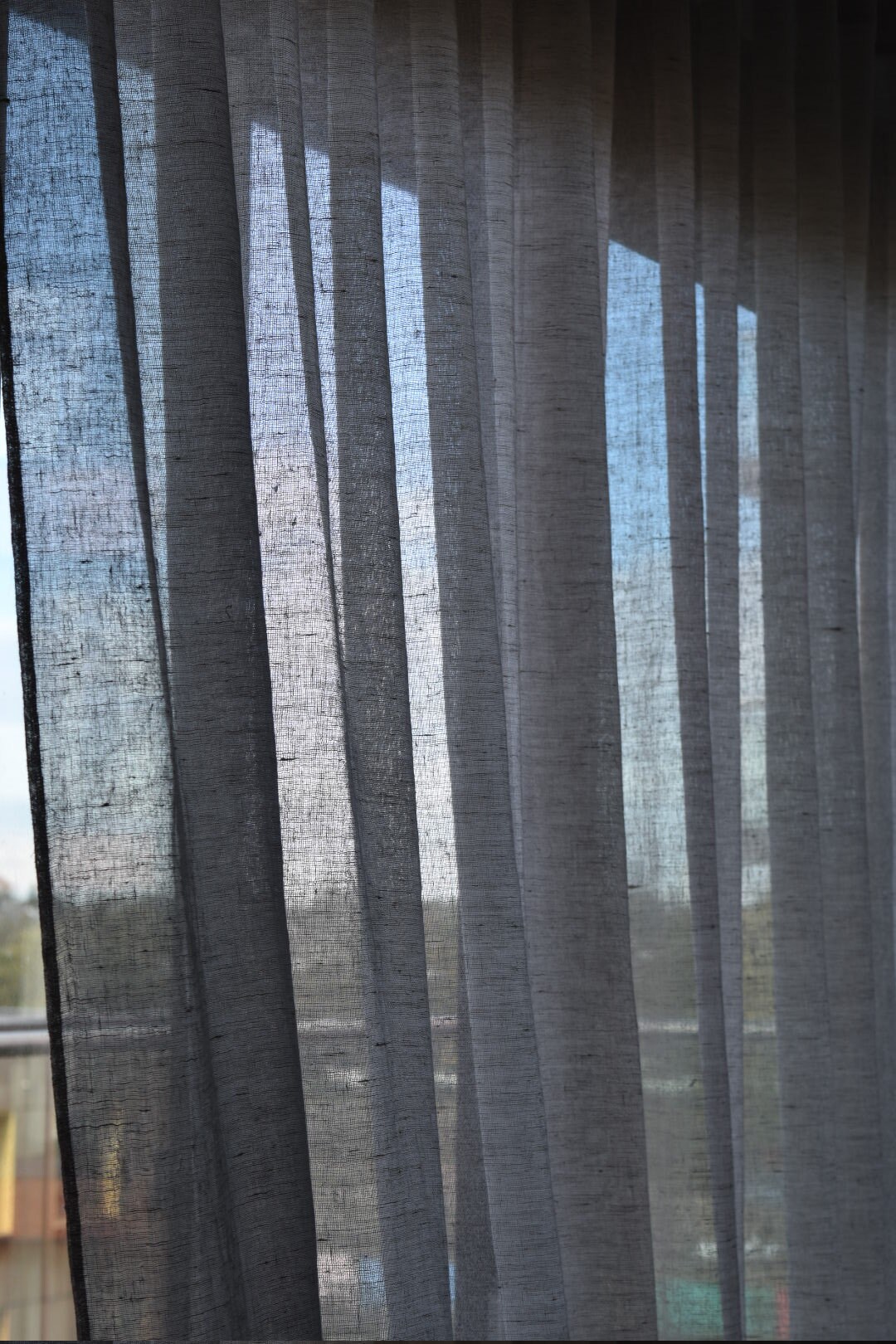 Pair of Sheer Wave-effect Linen Curtains 'neringa' / - Etsy UK