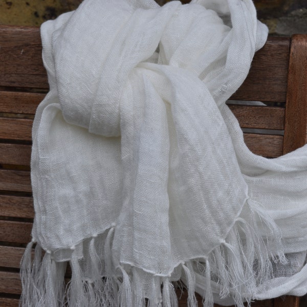 Off White Scarf - Etsy